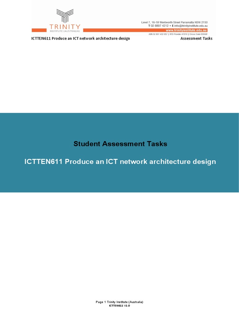 ICTTEN611 - Assessment Tasks | PDF | Educational Technology | Computer Network