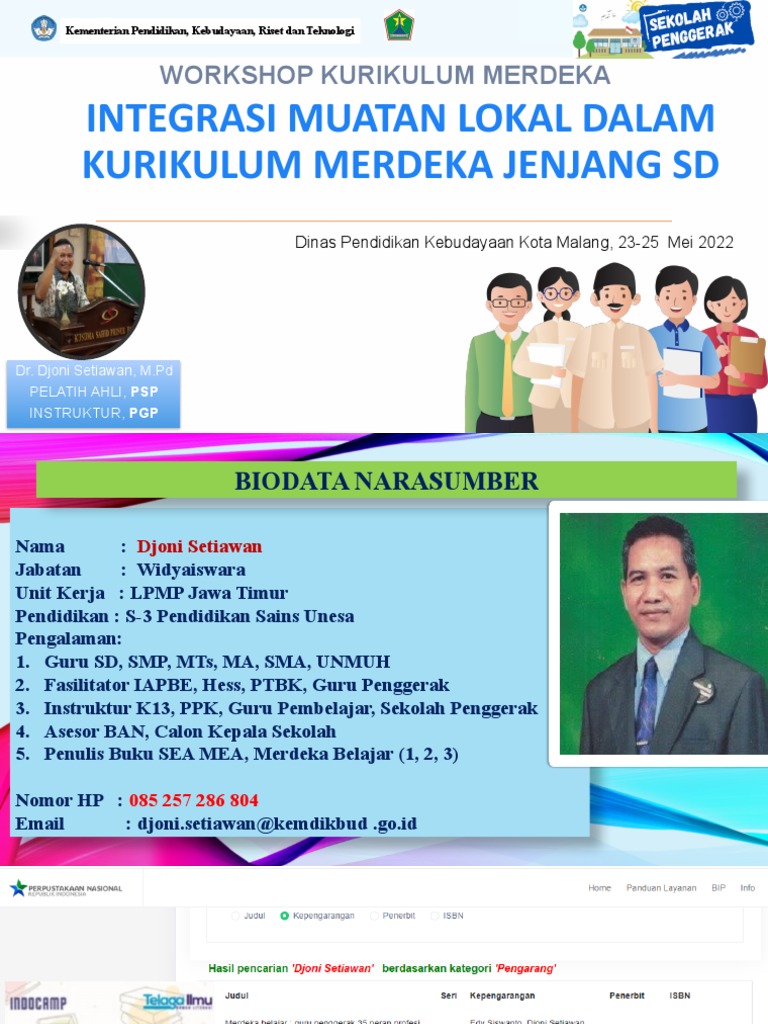 Integrasi Muatan Lokal SD Kurikulum Merdeka | PDF