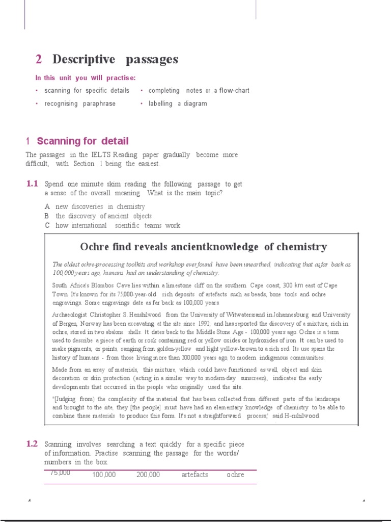 Descriptive Passages | PDF