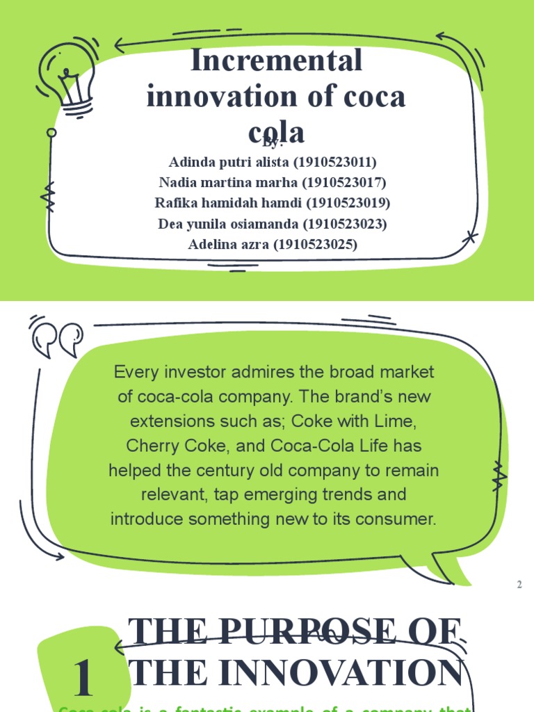 (MTI) Incremental Innovation of Coca Cola | PDF | Coca Cola | Cola