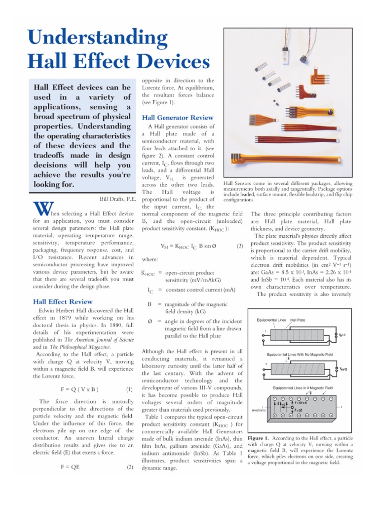 Hall Effect Devices | PDF