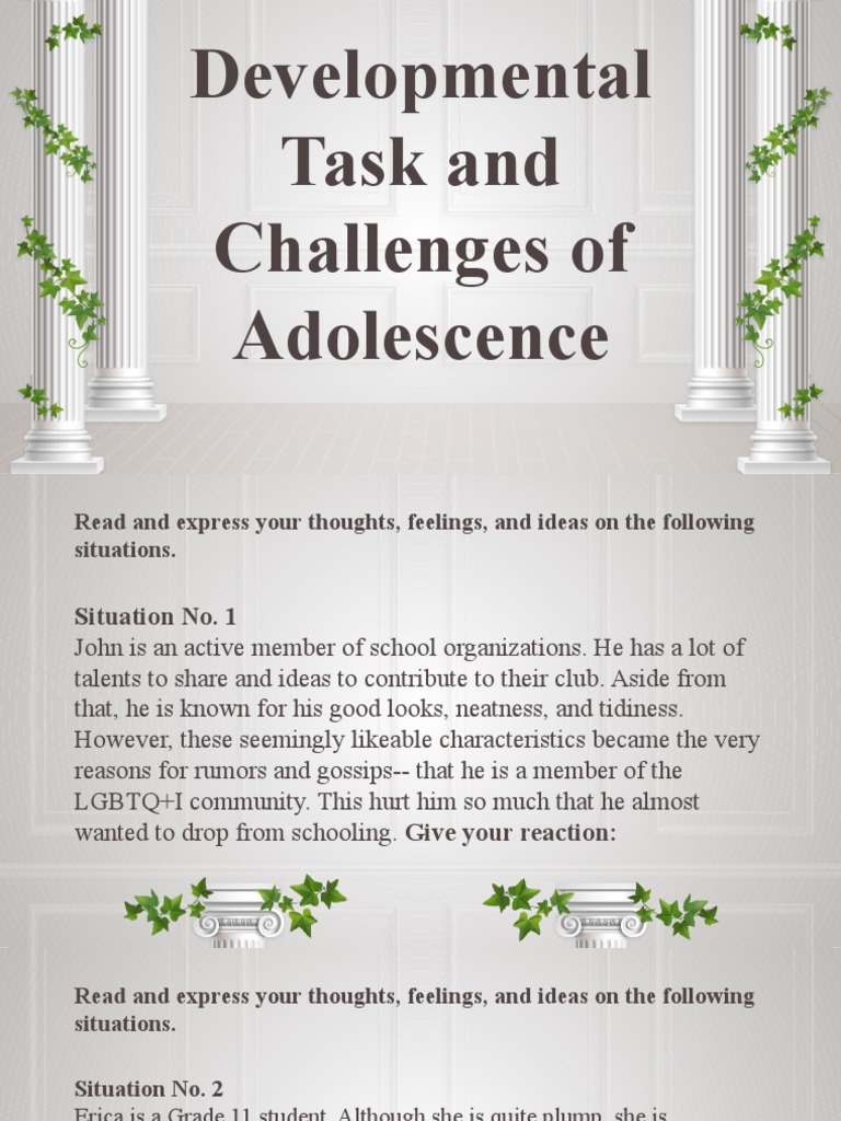 Challenges of Adolescent Development | PDF