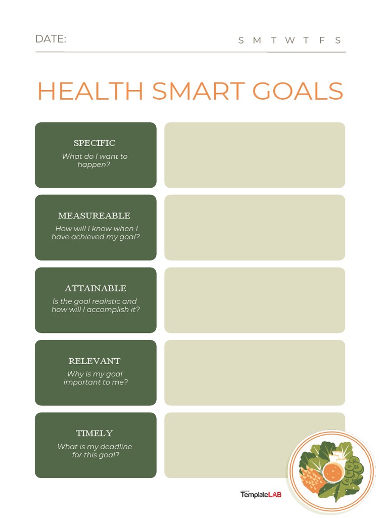 Health Smart Goals Template | PDF