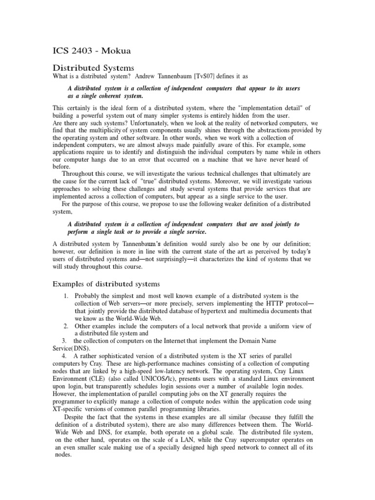 1-1 Into To Distributed Systems | PDF | Distributed Computing ... 1-1 Into To Distributed Systems | PDF | Distributed Computing ...