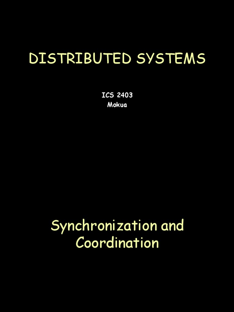 Distributed Systems Synchronization | PDF | Distributed Computing | Time