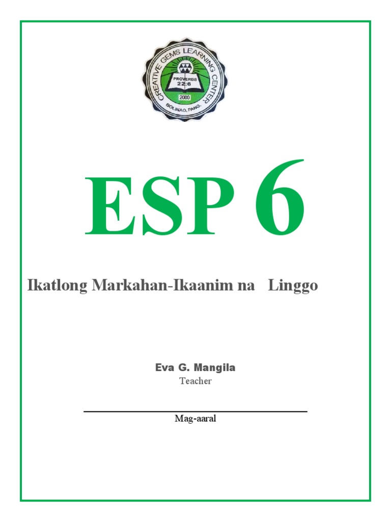 ESP 6 q3 Week 6 | PDF