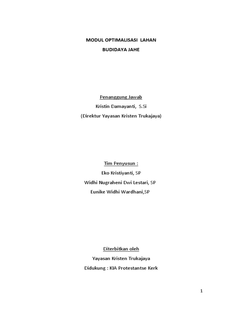 Modul Jahe | PDF | Griya & Taman