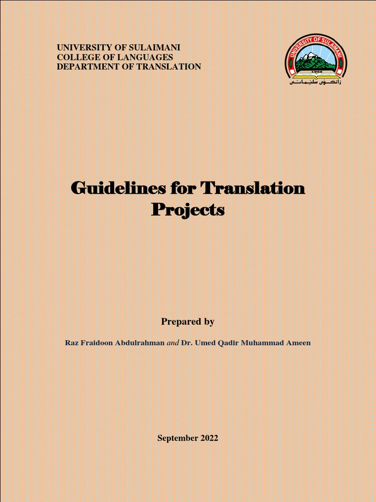 Guidelines For Translation Projects 2023 | PDF | Translations | Note ...