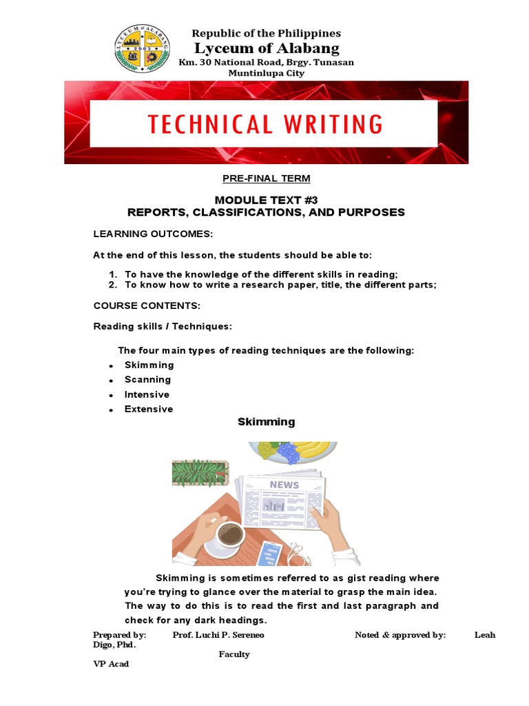 Tech. Write Prefinal Bsrem 2020 | PDF | Speed Reading | Thesis