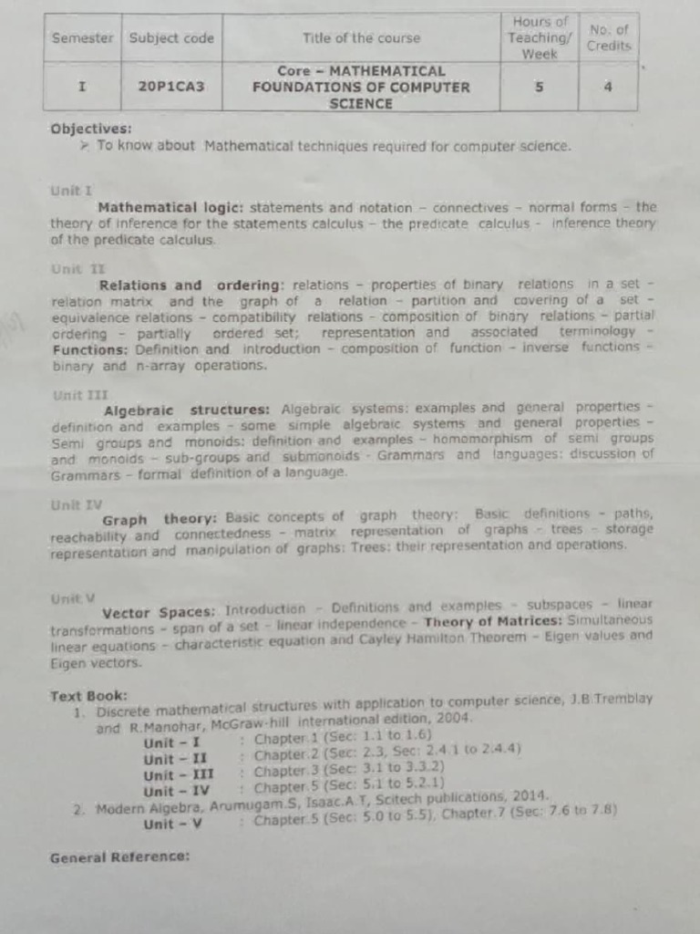 Discrete Mathematical Structures With Application To Computer Science ...