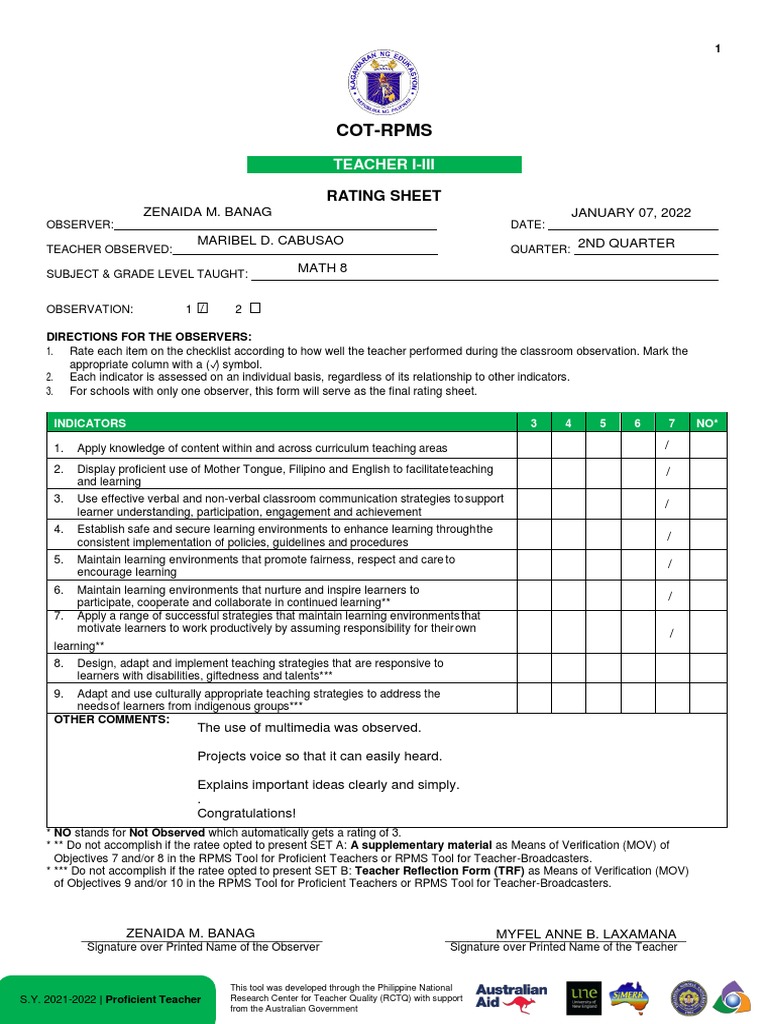 Cot 1new-Cabusao | PDF | Learning | Education Theory
