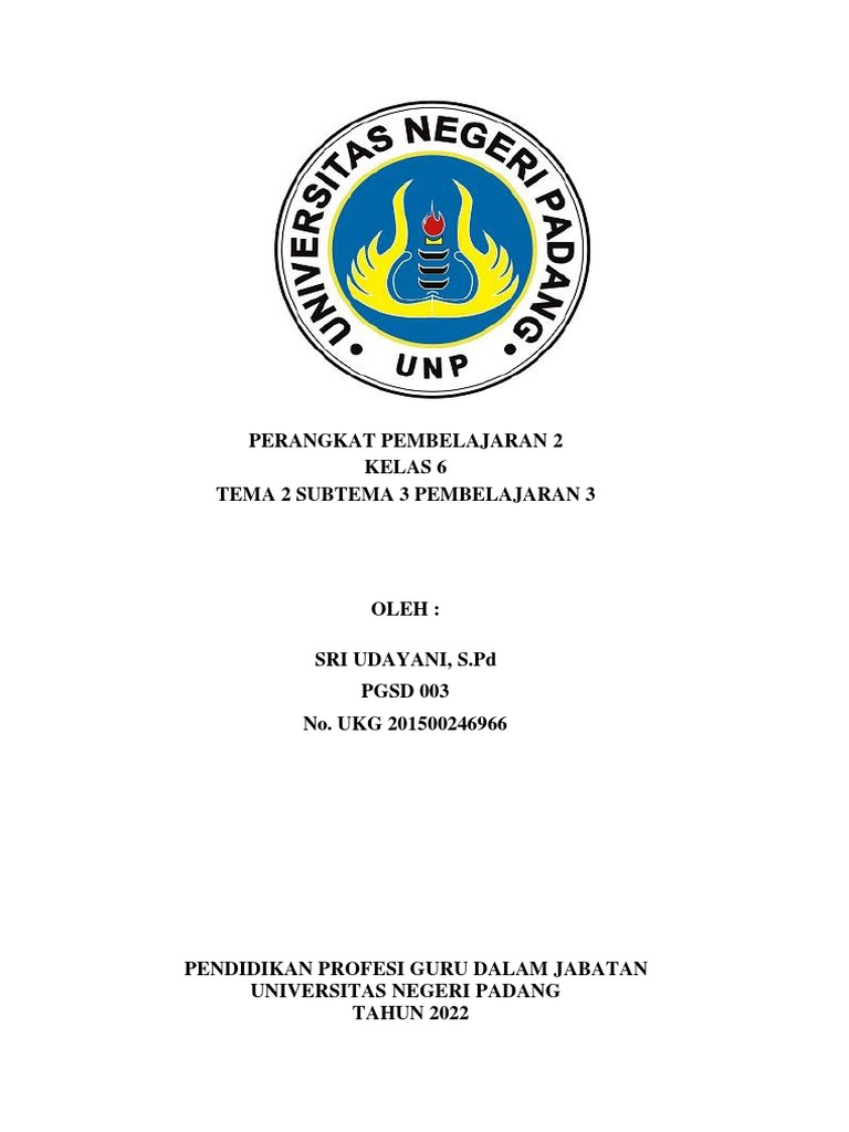 RPP AKSI 2 (Sri Udayani Kelas 003 UNP PPG Daljab Angkatan 1 2022) | PDF