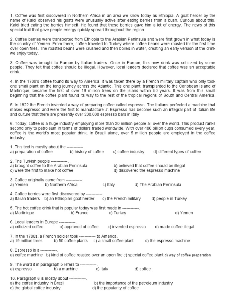 The Global History and Rise of the Coffee Industry | PDF | Coffee | Drink