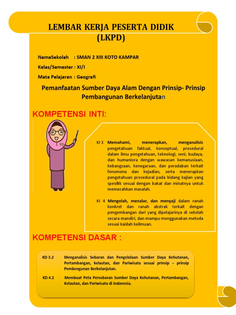 LKPD Pemanfaatan SDA Dengan Prinsip-Prinsip Pembangunan Berkelanjutan | PDF