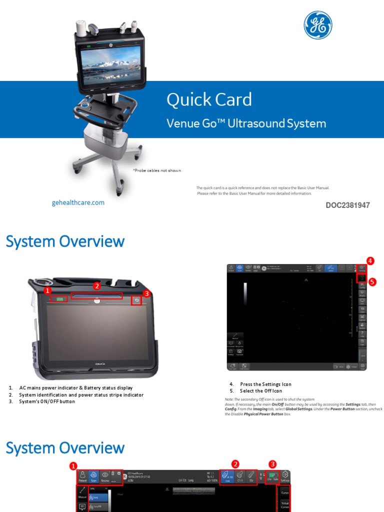 Venue Go Quickguide | PDF | Health Care | Medical Ultrasound