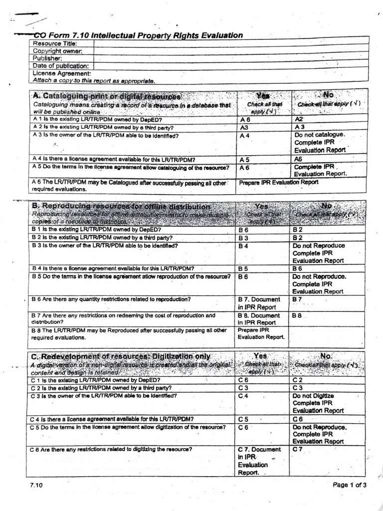 LR Evaluation Form | PDF