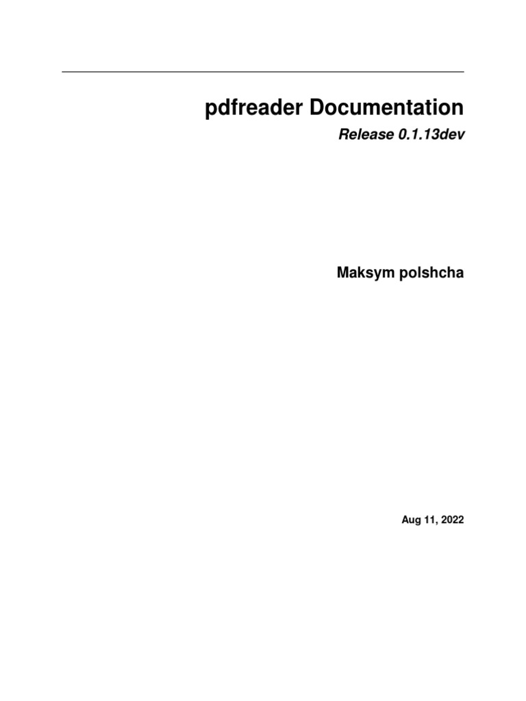 Pdfreader Readthedocs Io en Latest | PDF | Computing | Computer Data