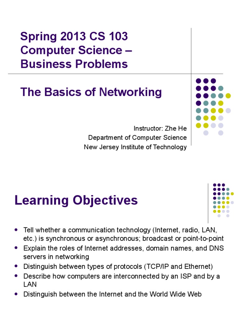 CS103 Basics Networking | PDF | World Wide Web | Internet & Web