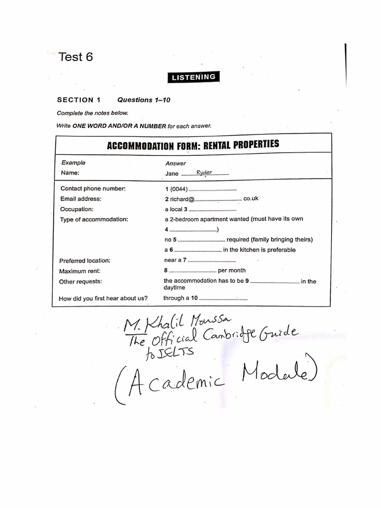 Simulation Test Academic IELTS 1 | PDF