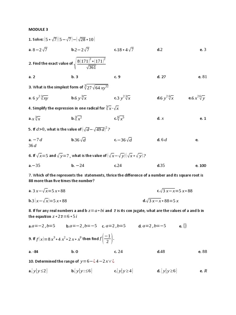 Module 3 Pdf Function Mathematics Functions And Mappings