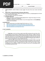 Grade11 EFAL ShortStory StudyGuide Extended | PDF | Essays | Narrative