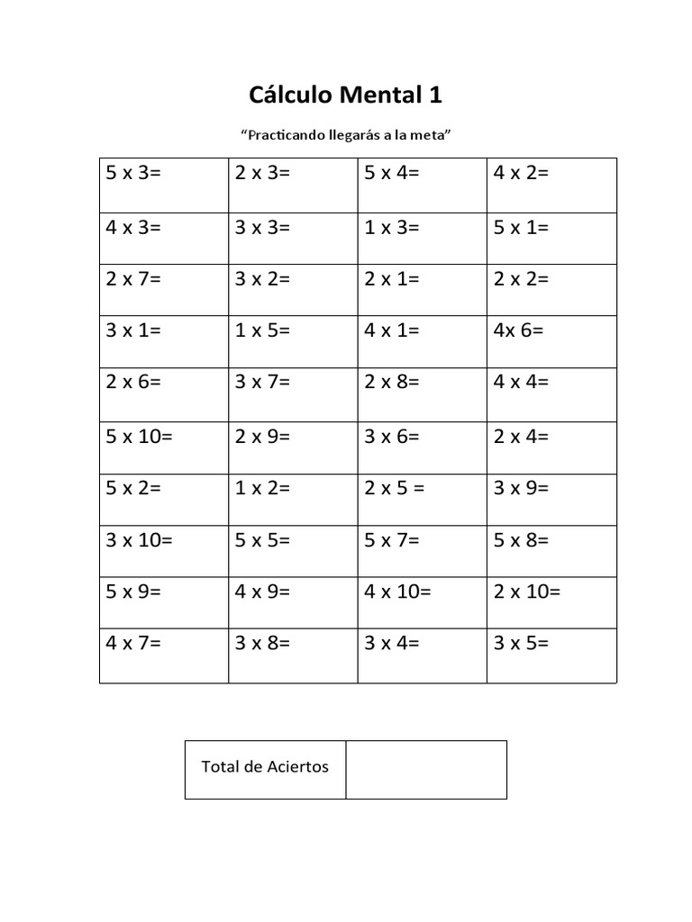 Calculo Mental | PDF