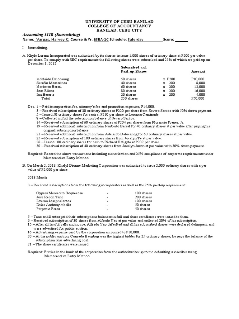 VARGAS Corporation Quiz 2 Part 2 | PDF | Law