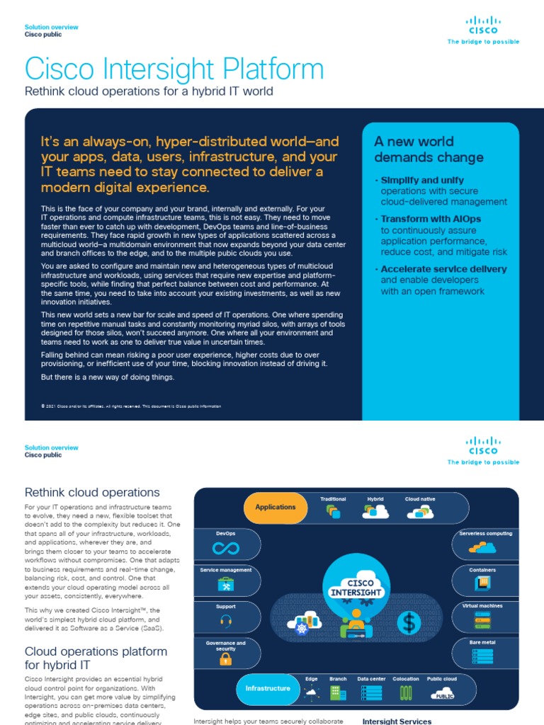 Cisco Intersight Platform Solution Overview | PDF