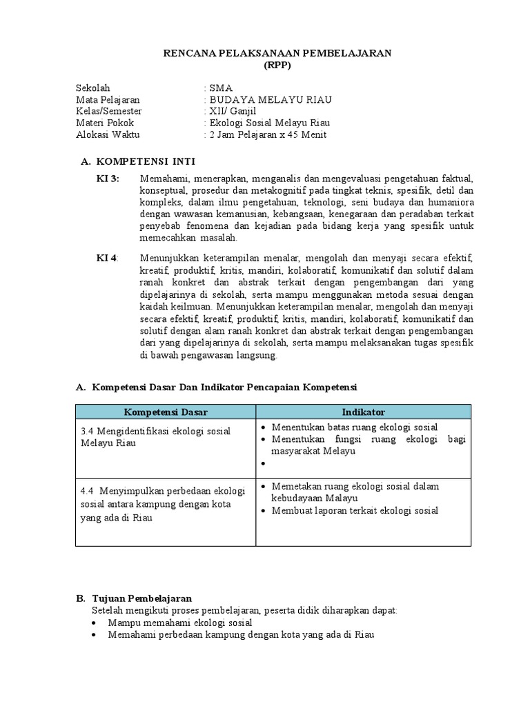 RPP KD 1 (Iii) | PDF