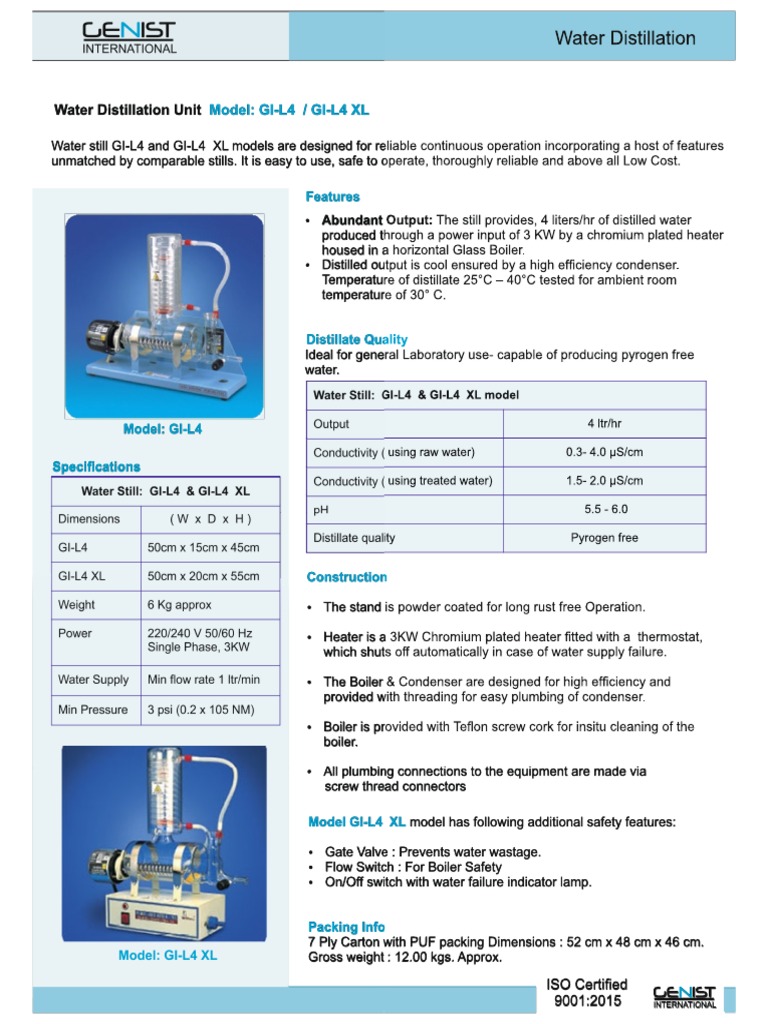 Water Distillation Unit | PDF