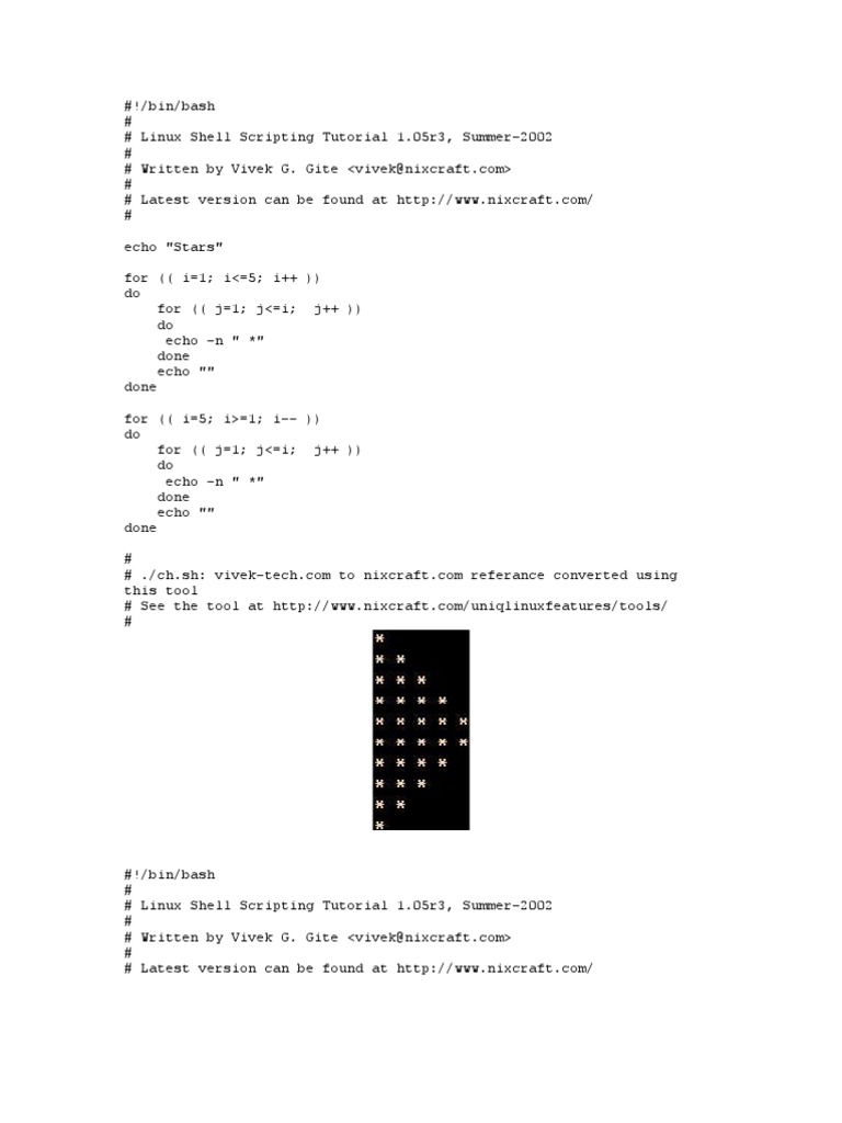 Shell Programming Examples | PDF | Filename | Operating System Technology