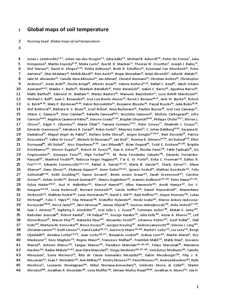 SoilTemp Maps Preprint | PDF
