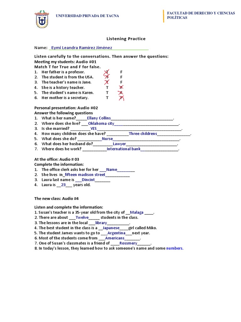 Listening U1A1 | PDF | Social Science | Language Arts & Discipline