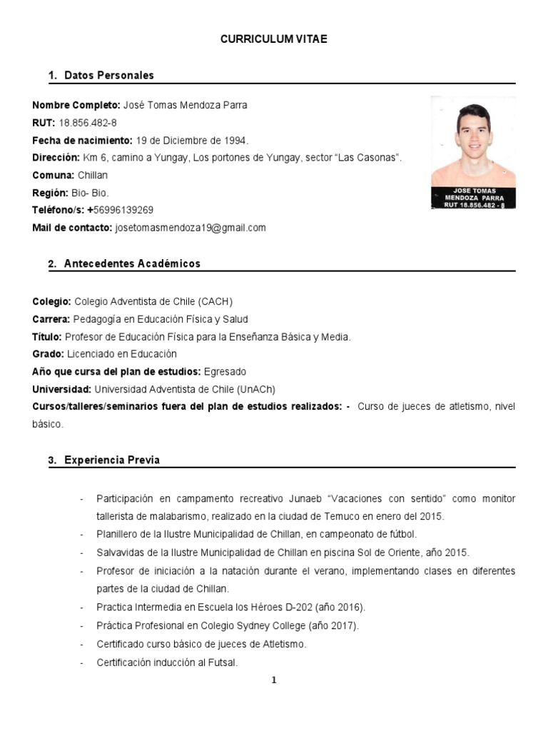 CV Tomas | PDF