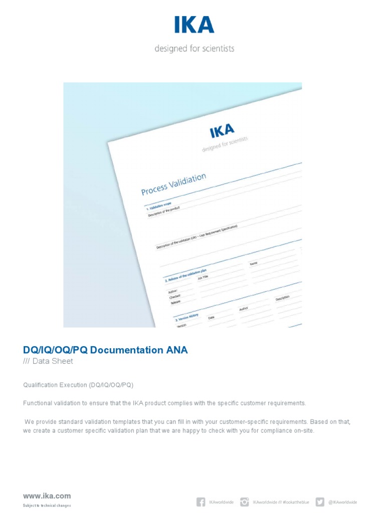 Data Sheet DQ-IQ-OQ-PQ Documentation ANA | PDF