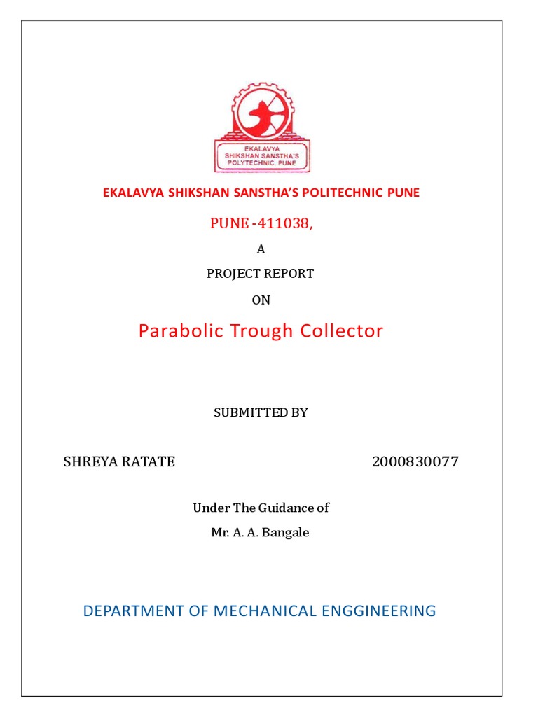 Parabolic Trough Collector Design and Testing | PDF | Solar Energy | Mirror