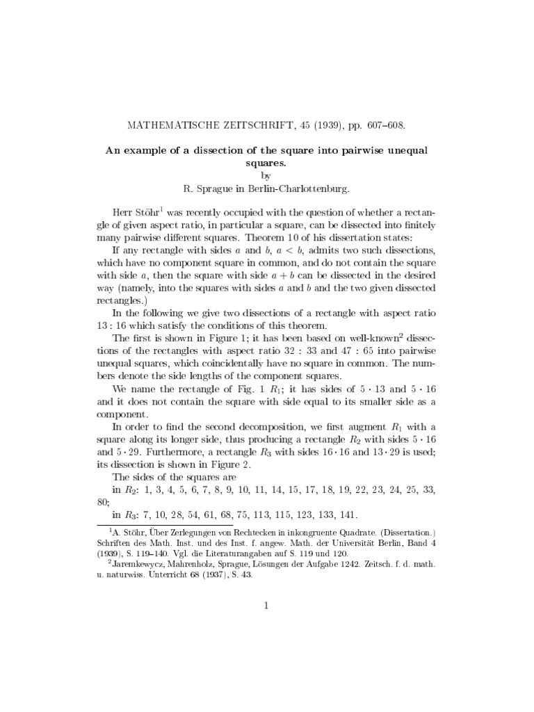 Sprague | PDF | Rectangle | Algebra