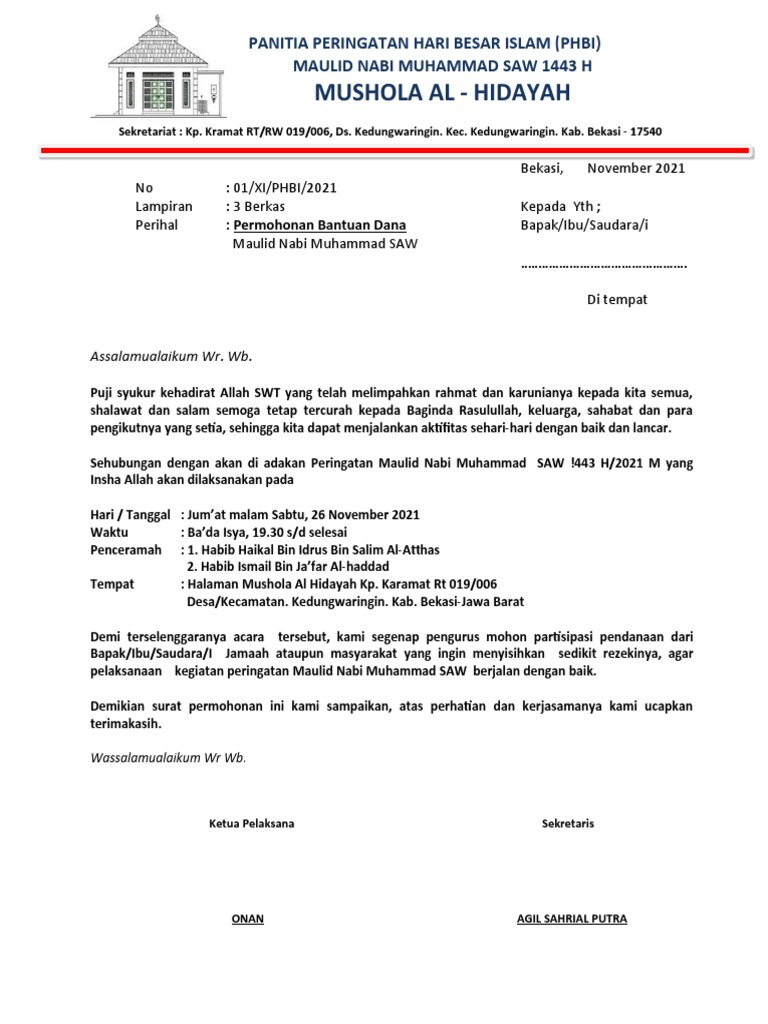 Rancangan Proposal PHBI | PDF