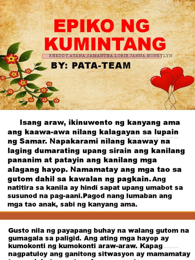 Epiko NG Kumintang 1 | PDF Epiko NG Kumintang 1 | PDF