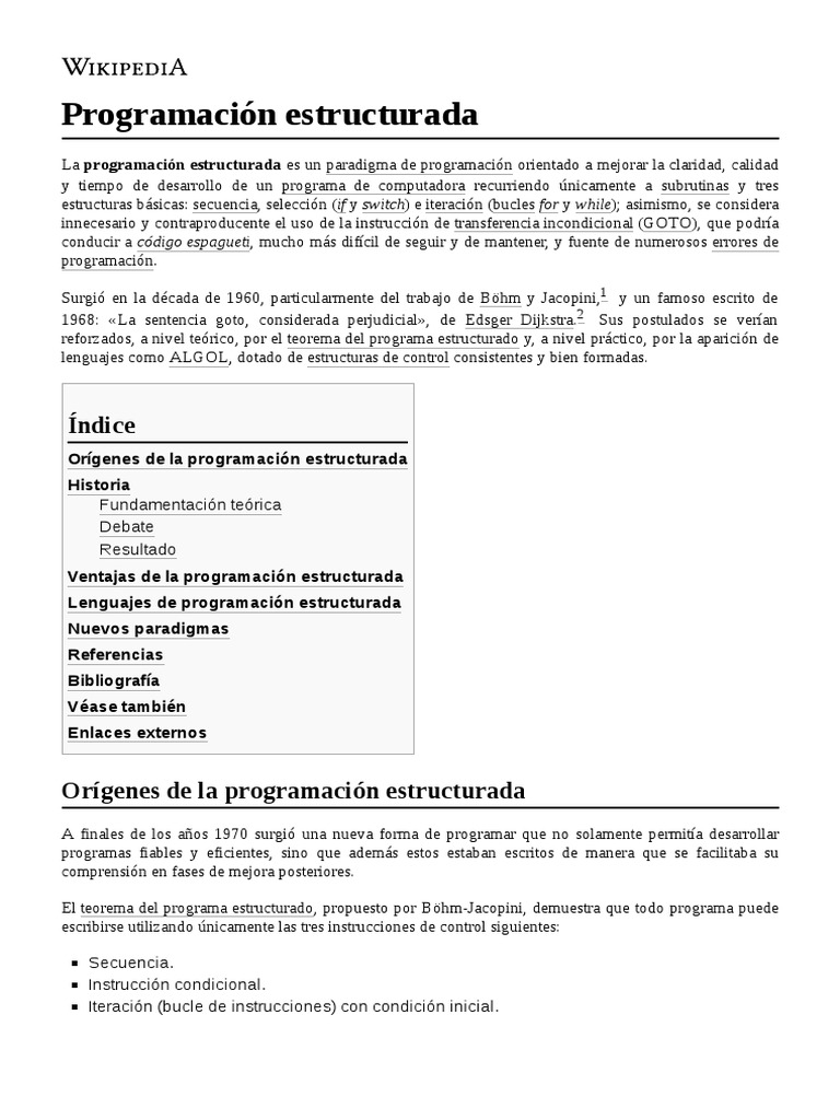 Programación Estructurada | PDF | Informática | Tecnología