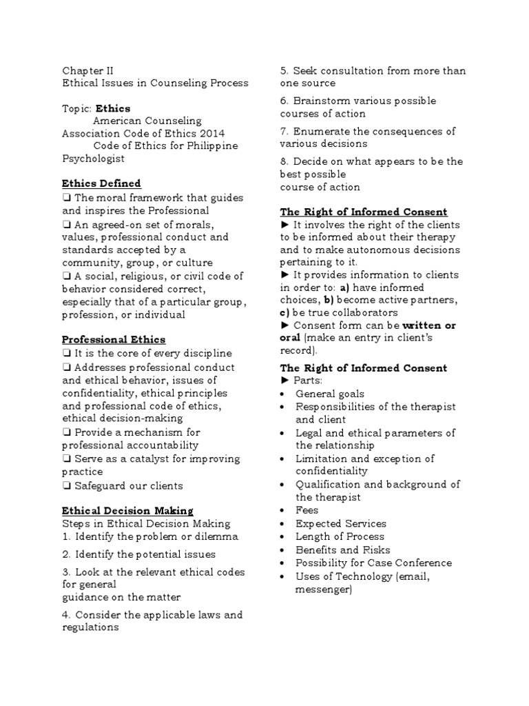 Counseling Psych Module 4 | PDF | Psychotherapy | Confidentiality