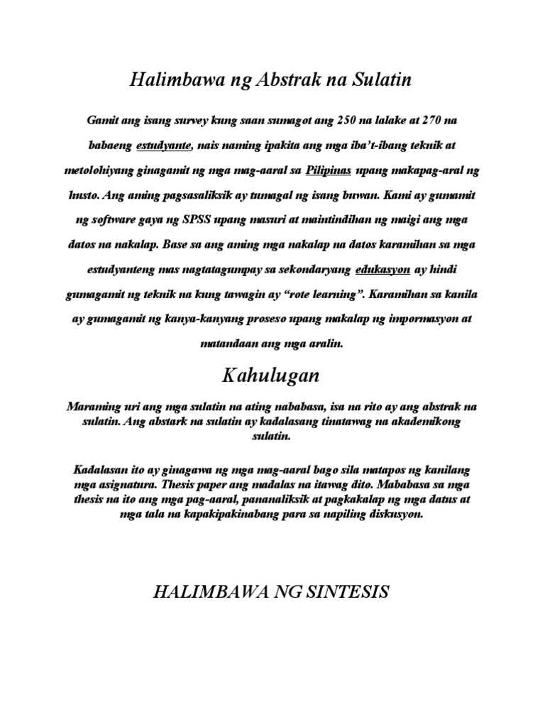 assignment sa Filipino | PDF