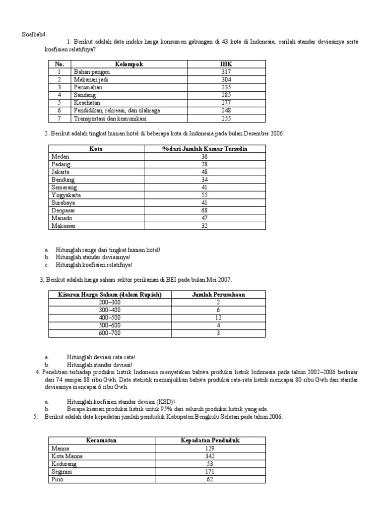Latihan Soal Bab 4 | PDF