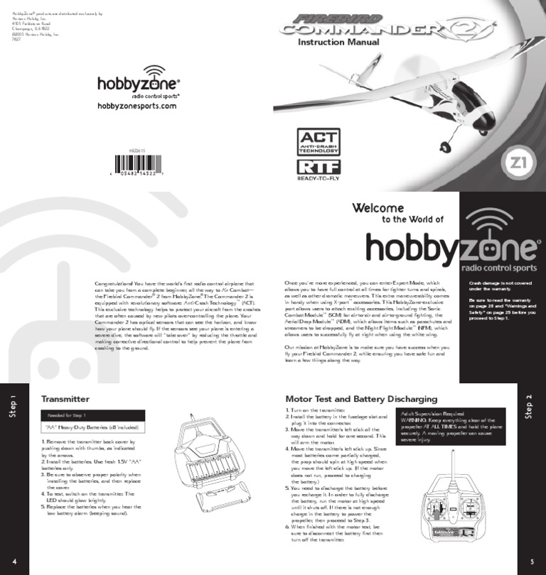 Firebird Commander Manual | PDF | Battery Charger | Airplane