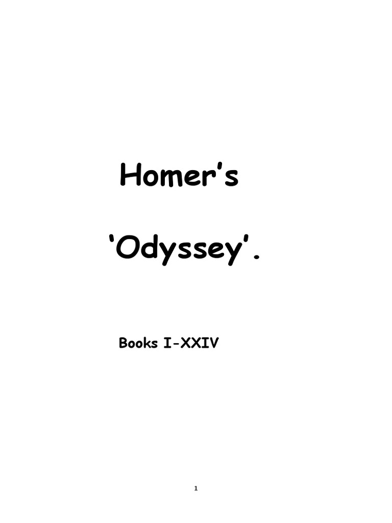 Odyssey Complete Text | PDF | Agamemnon | Odyssey