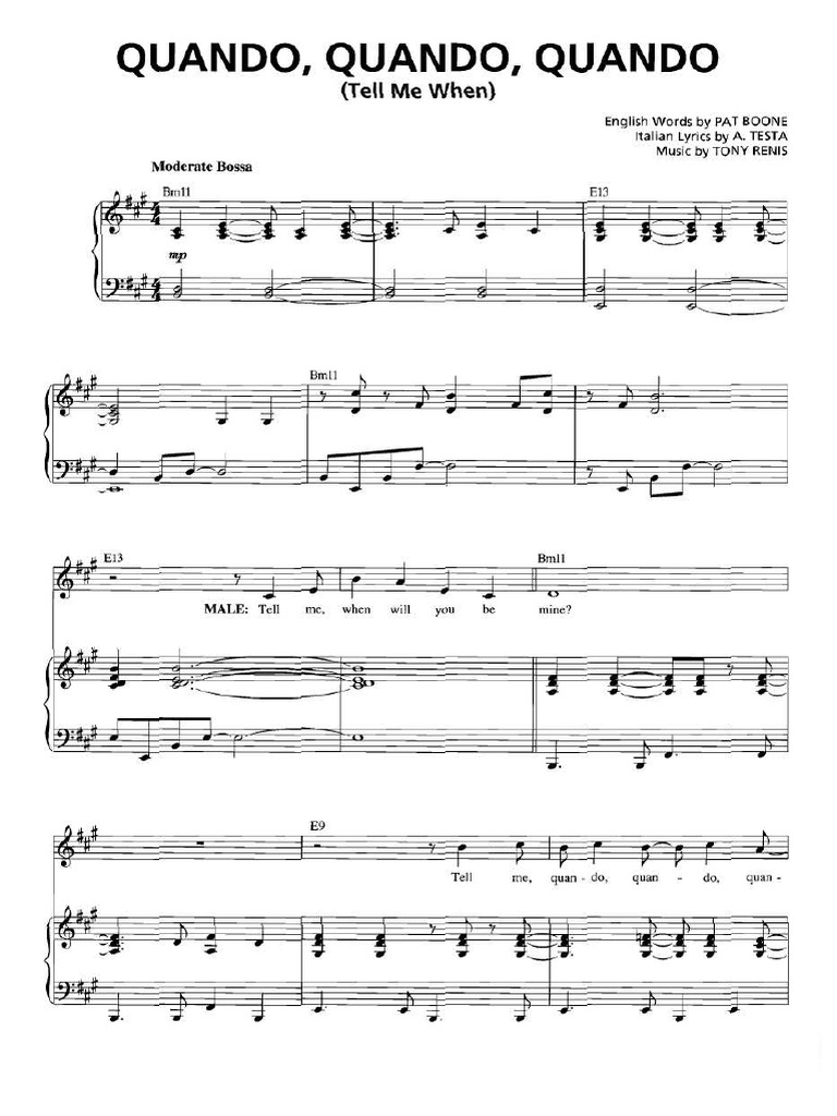 Quando, Quando, Quando - Michael Bublé | PDF