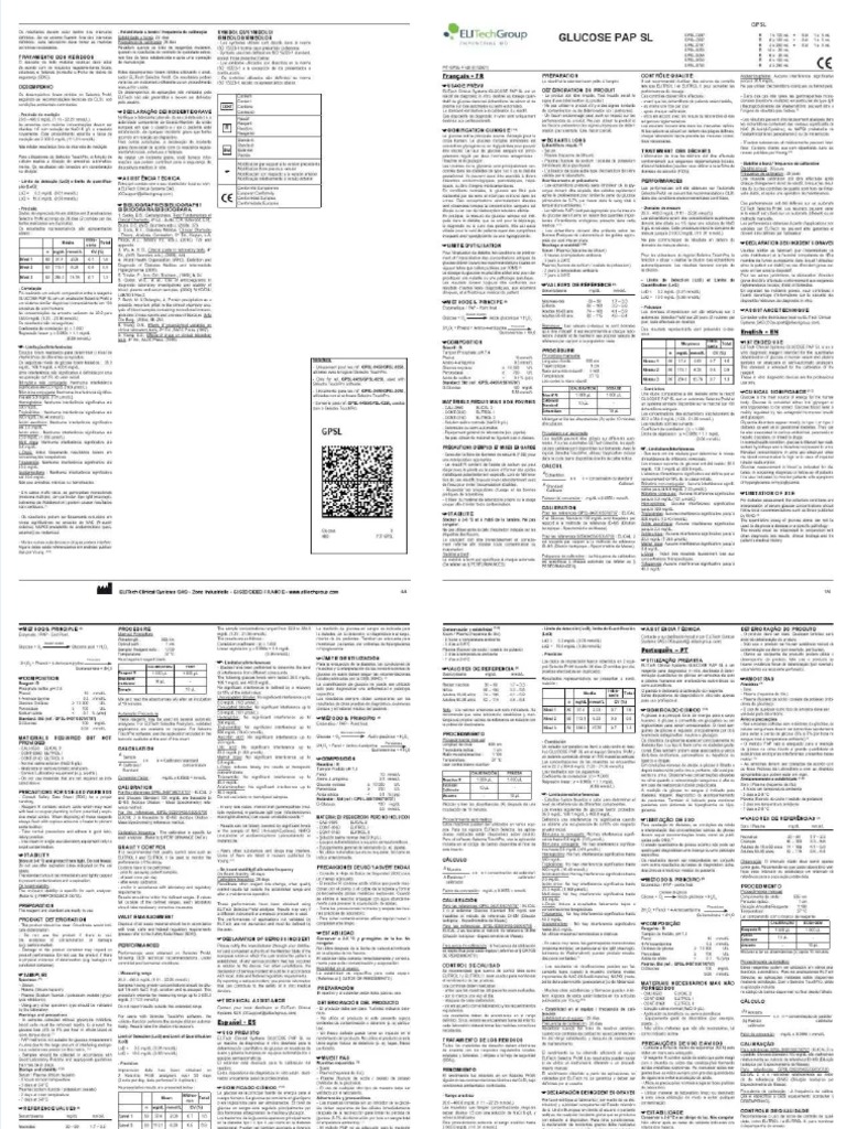 PDF Glocose Pap SL Elitechgroup - Compress | PDF