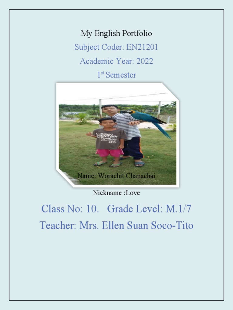 My English Portfolio by Worachit Chanachai | PDF | Wellness