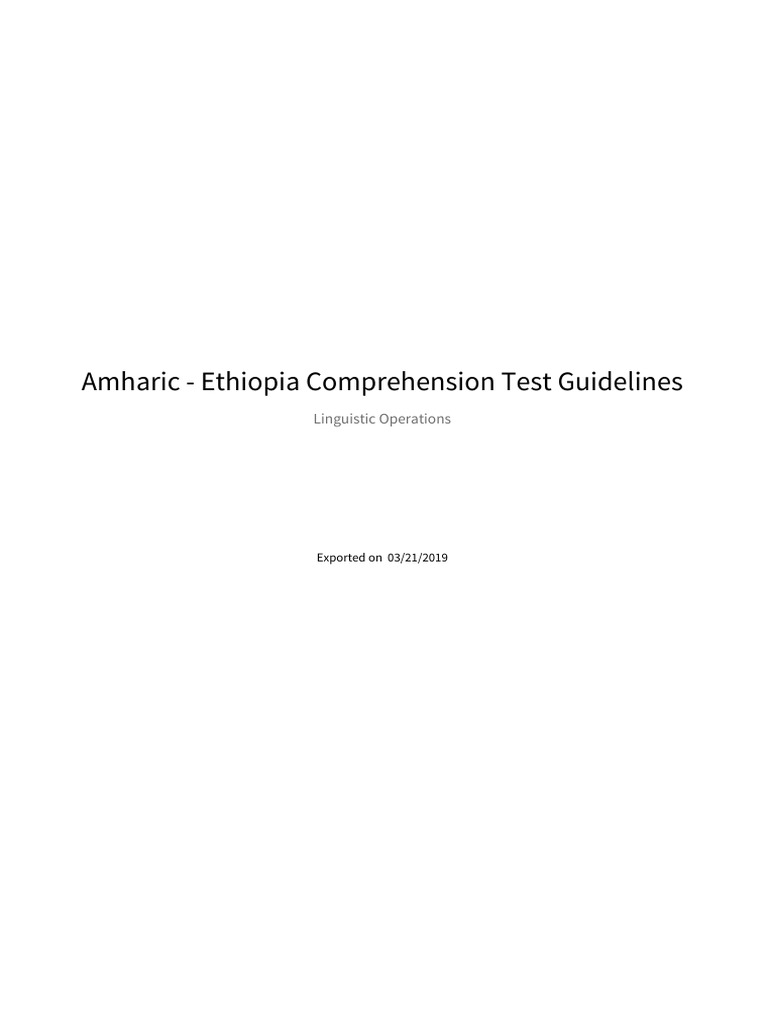 Amharic - Ethiopia Comprehension Test Guidelines-V3-20190321 - 041509 ...