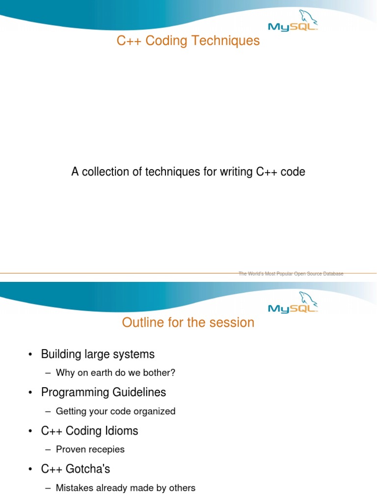 C++ Coding Techniques: A Collection of Techniques For Writing C++ Code ...